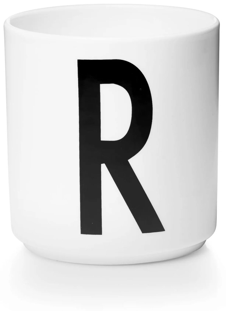 DESIGN LETTERS Porcelánový hrneček/dózička Letters 300 ml I, černá barva, bílá barva, porcelán