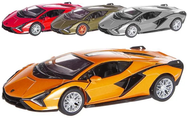 Auto Lamborghini Sian 12,5cm 1:40 kov zpětný chod