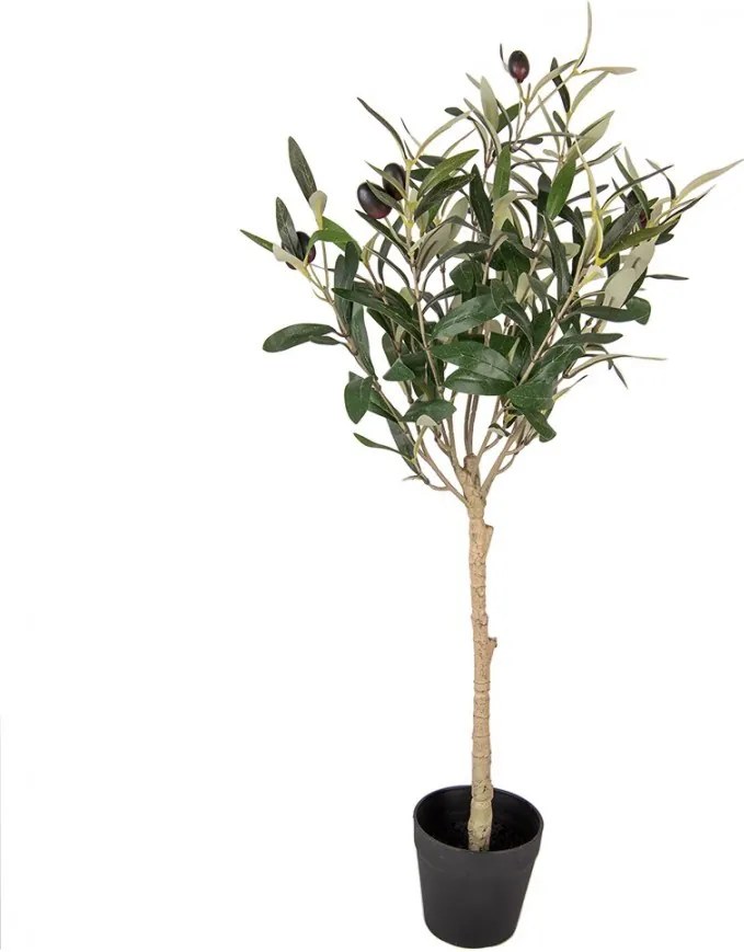 Dekorace umělý stromek olivovník s olivami Olea Tree - 15*15*70 cm