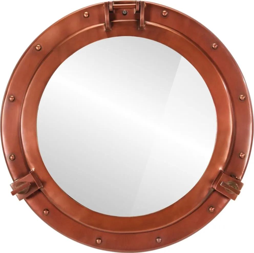 vidaXL Průzorové okénko se zrcadlem nástěnné Ø 50 cm hliník a sklo [357858]