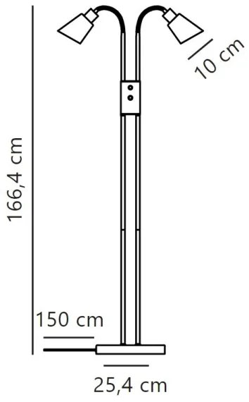 Nordlux - Stojací lampa MOLLI 2xE14/25W/230V