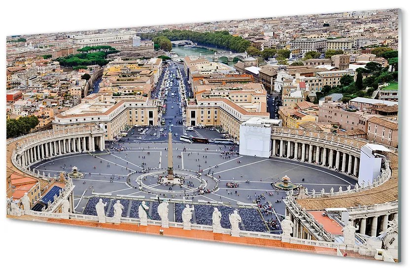 akrylový obraz Rome Vatican square panorama 140x70 cm