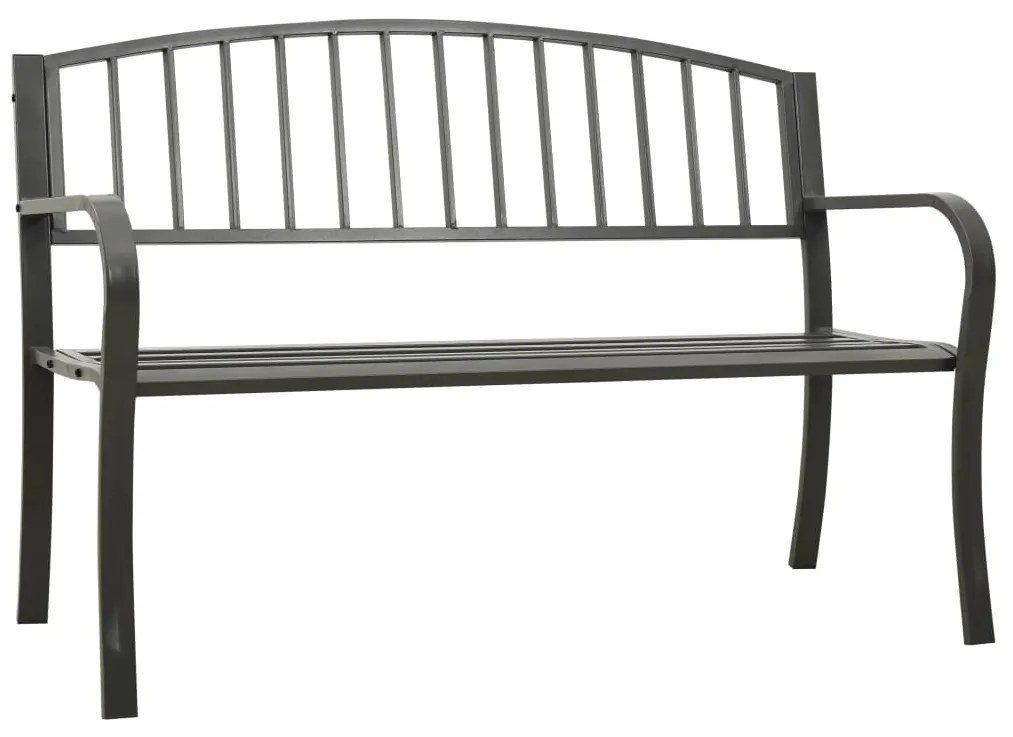 Zahradní lavice šedá 120 cm ocel,  319581 HangarStore.cz