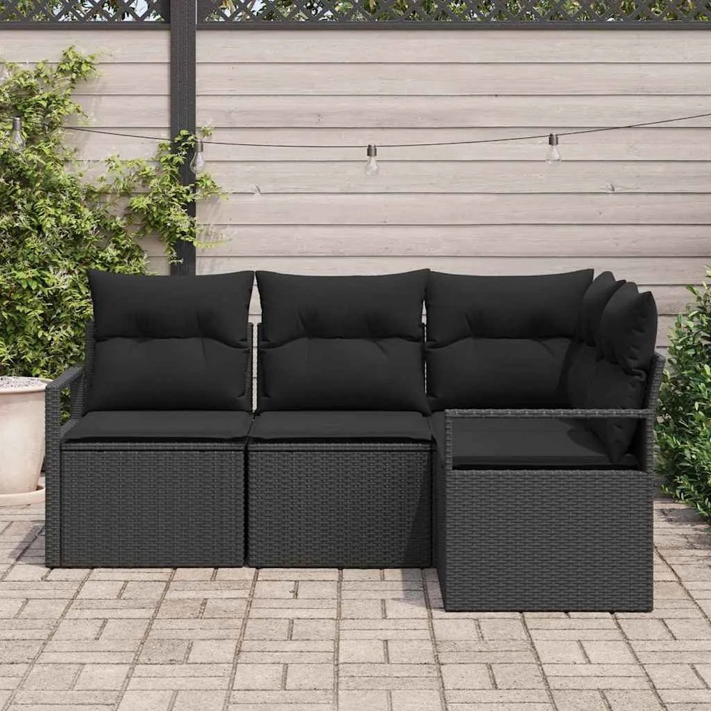 Set pohovek 4 ks Černá polyratan 3355032