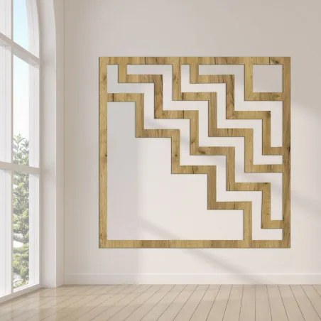 Geometrická dřevěná dekorace na zeď | Moderní design | SENTOP HDF0397-A