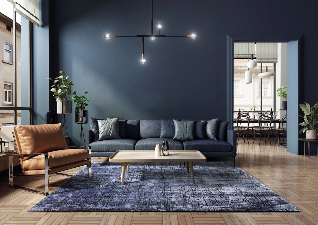 Tribeca Design Kusový koberec Zoom Abstract Navy Rozměry: 200x290 cm