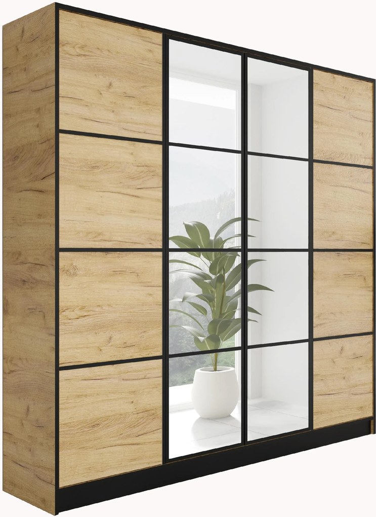 Šatní skříň s otevíracími dveřmi EDEN v2 4D Craft Dąb