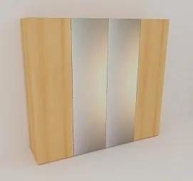 Nábytek Mikulík Skříň GRANDE 240cm - bezúchytkové otevírání + 2x zrcadlo
