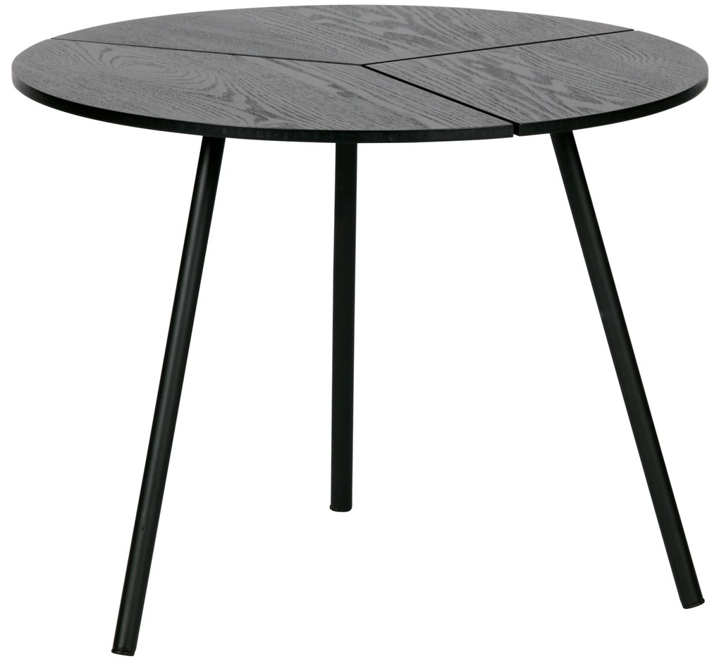 Hoorns Černý kulatý konferenční stolek Ramon 48 cm