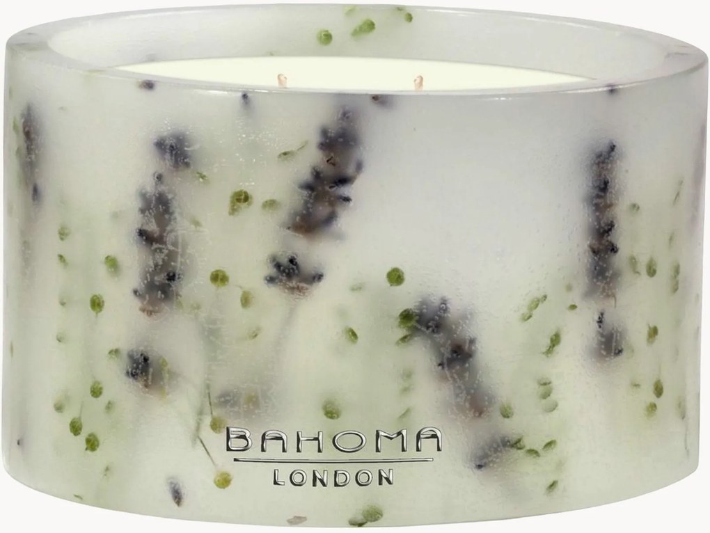 Ručně vyrobená vonná svíčka se třemi knoty Botanica (levandule, cedrové dřevo)