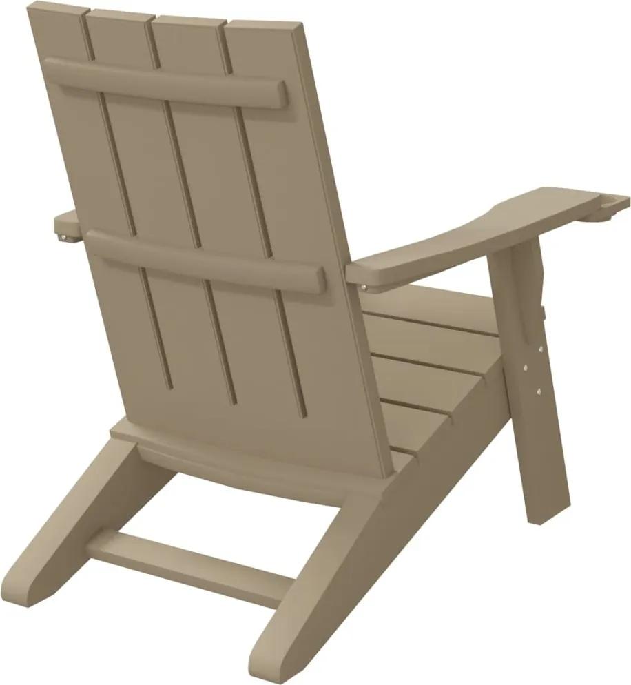 vidaXL Zahradní židle Adirondack světle hnědá 75 x 88,5 x 89,5 cm PP [364175]