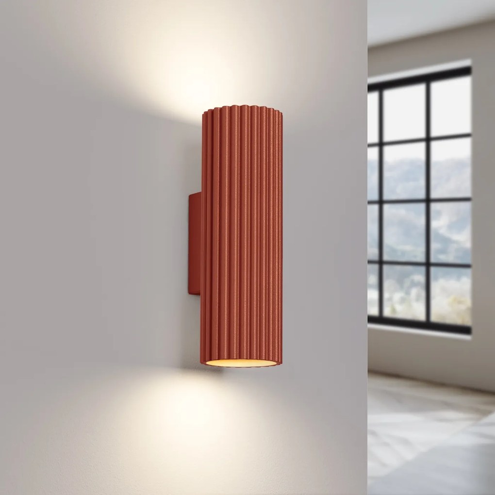 Sollux Lighting Nástěnné svítidlo KARBON 20 červené okrové