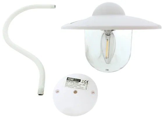 LED Solární nástěnné svítidlo LED/0,5W/1,2V IP44 bílá