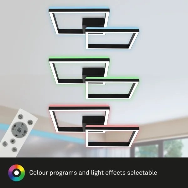Brilo - LED RGBW Stmívatelný přisazený lustr FRAME 2xLED/17W/230V 2700-6500K+ DO