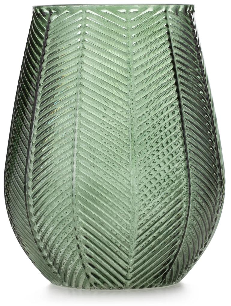 Dekorativní skleněná váza Lahvově zelená VIVIANE
