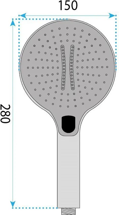 Rea, Sprchová hlavice REA JS-033 Brush Gold, REA-03907