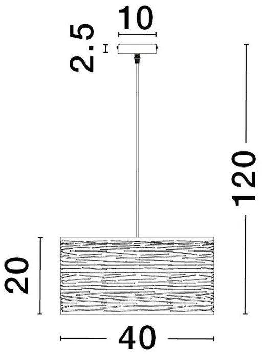 Nova Luce Závěsné svítidlo ZANE černý kov, E27 2x12W