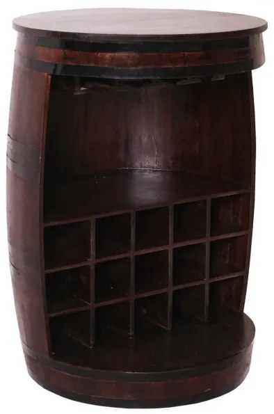 Barový stůl ve tvaru soudku z recyklovaného dřeva Mamba 67cm