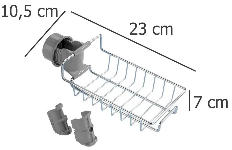 Koupelnová police, 23 x 10,5 x 7 cm