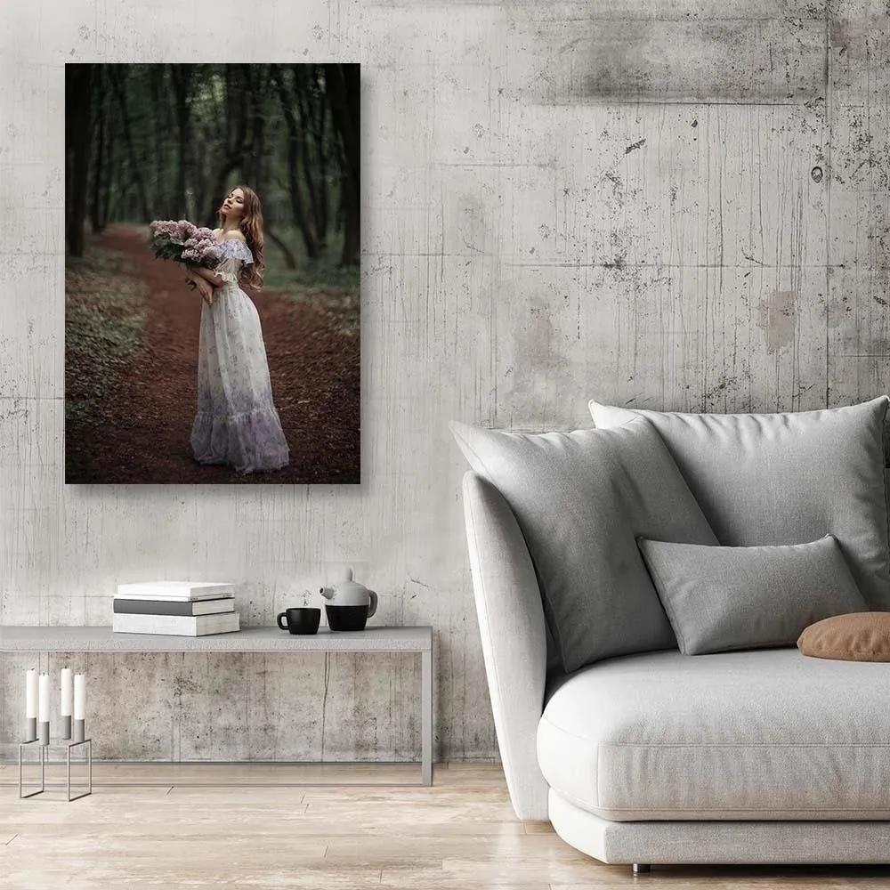 Gario Obraz na plátně Žena v šatech a květinách - Maryna Khomenko Rozměry: 40 x 60 cm