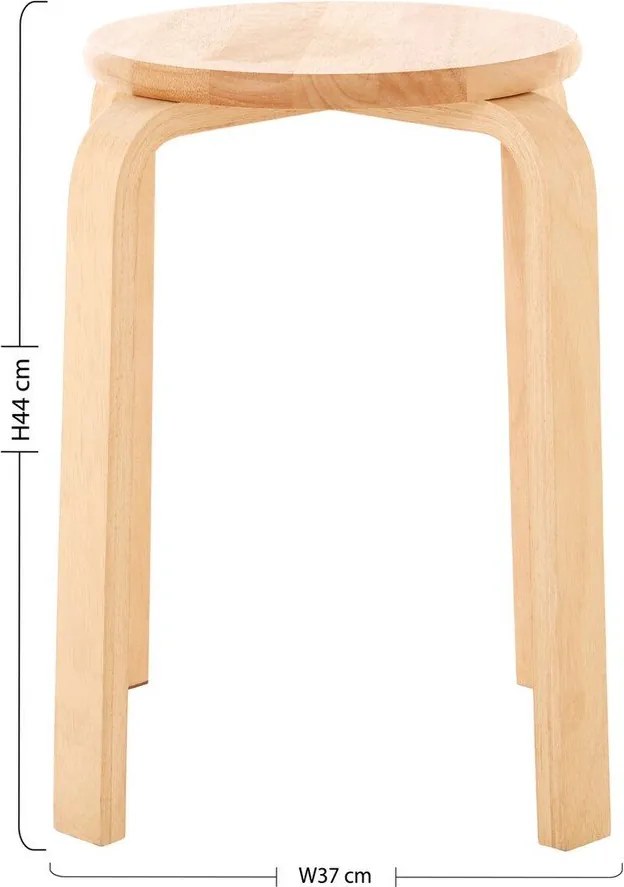 Stolička z kaučukového dřeva v přírodní barvě Heva – Premier Housewares