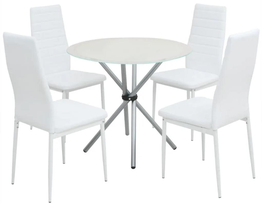 242939 vidaXL Pětidílný jídelní set stolu a židlí