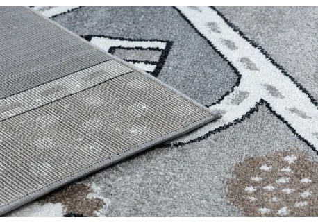 Dywany Luszczow Dětský kusový koberec FUN Strade, ulice, město šedá Rozměr koberce: 140 x 190 cm