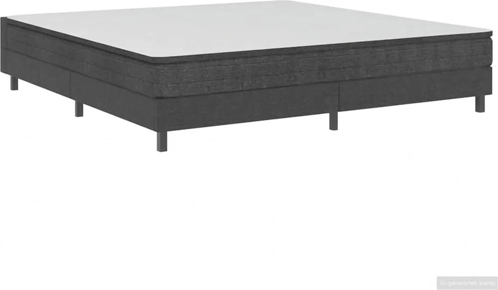 Postel boxspring šedá textil 180 x 200 cm 287458