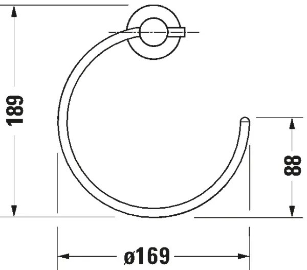 Duravit 99211000 - Nástěnný věšák na ručníky D-CODE lesklý chrom