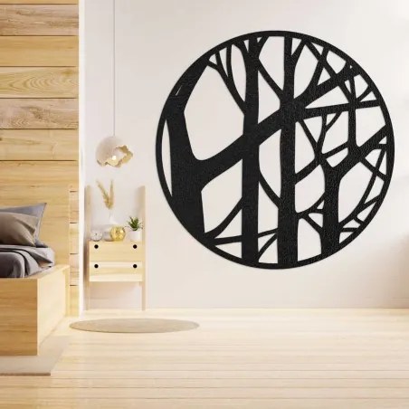 Designová dřevěná dekorace květinový ornament | SENTOP HDF0376