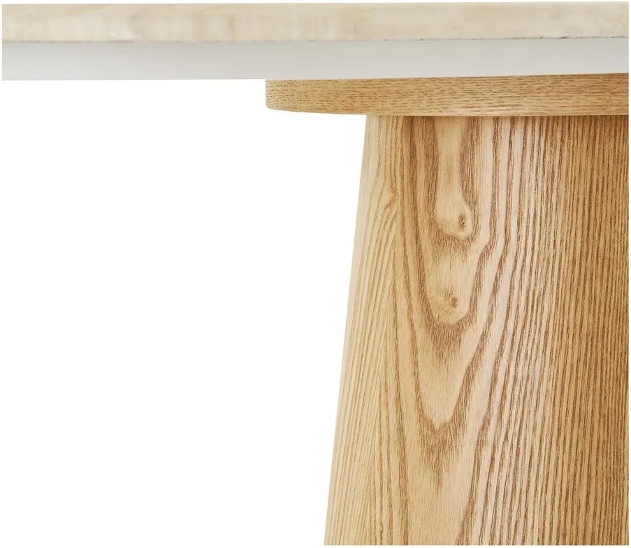 Krémový/v přírodní barvě konzolový stolek s deskou z kamene 40x130 cm Larvik – House Nordic