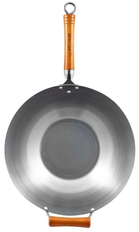 Ken Hom wok pánev Excellence z uhlíkové oceli, vypalovací, 32 cm, KH432003