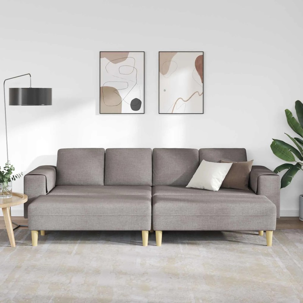 Pohovka do obývacího pokoje 3 ks Taupe Polyester 3335117