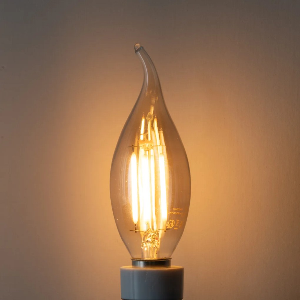 Sada 5 stmívatelných LED žárovek E14 BXS35 kouřových 4W 300 lm 2200K