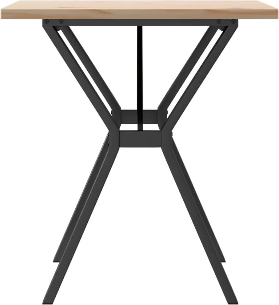 Jídelní stůl s Y rámem 70 x 70 x 75,5 cm borové dřevo a ocel 3282781