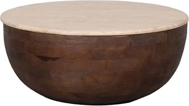 LABEL51 Konferenční stolek BOWL ø70 cm hnědý SE-23.143
