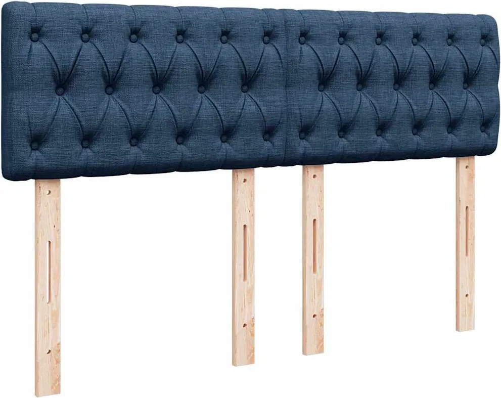 Box spring postel s matrací modrá 140x190 cm textil 3287464