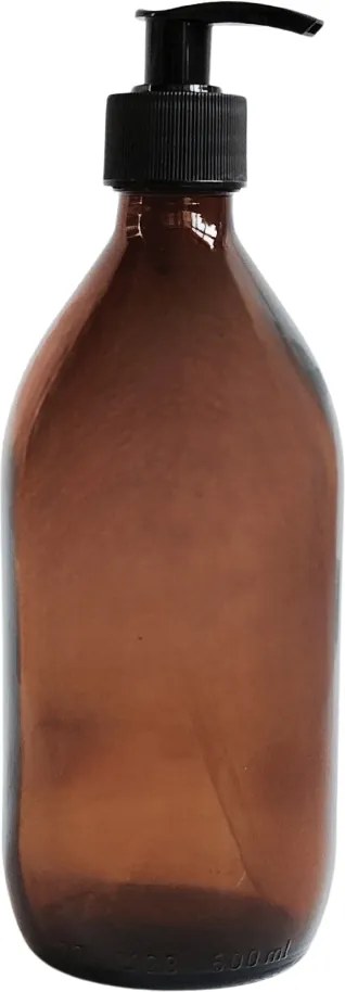 Dávkovač mýdla MONA 500 ml s černým vroubkovaným dávkovačem