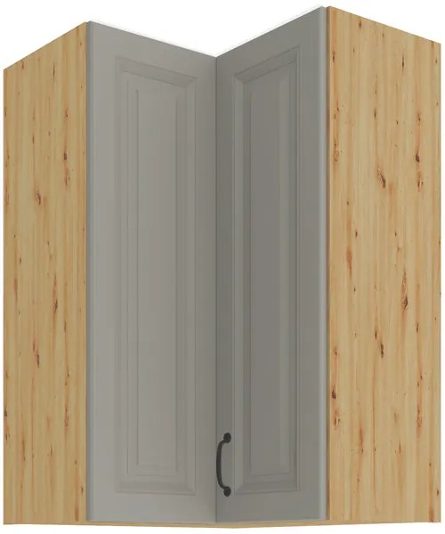 Kuchyňská skříňka Stilo 60x60 GN-90 2F (90°) korpus dub artisan, dvířka světle šedá CLAY