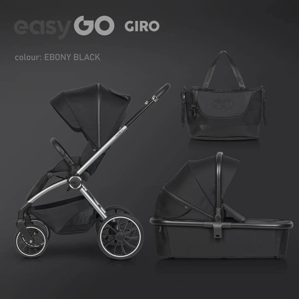 Kombinovaný kočárek EasyGo Giro 2v1 Ebony Black