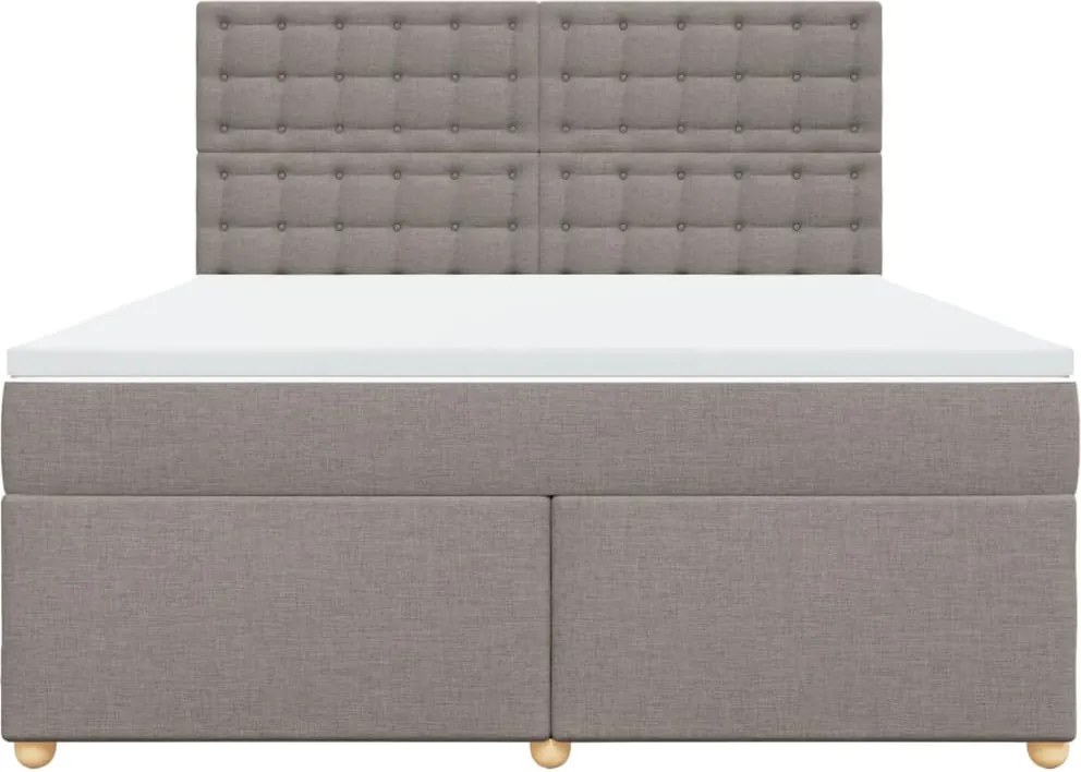 Box spring postel s matrací taupe 180x200 cm textil 3291377