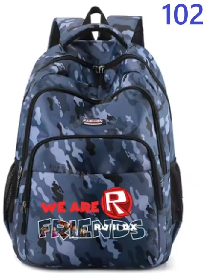 Školní batoh ROBLOX - modrý maskáč (camouflage) Motiv: 102