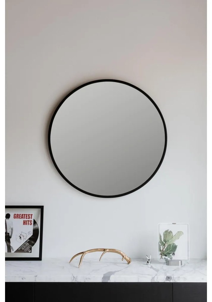 Zrcadlo HUB na zavěšení 94 cm černé