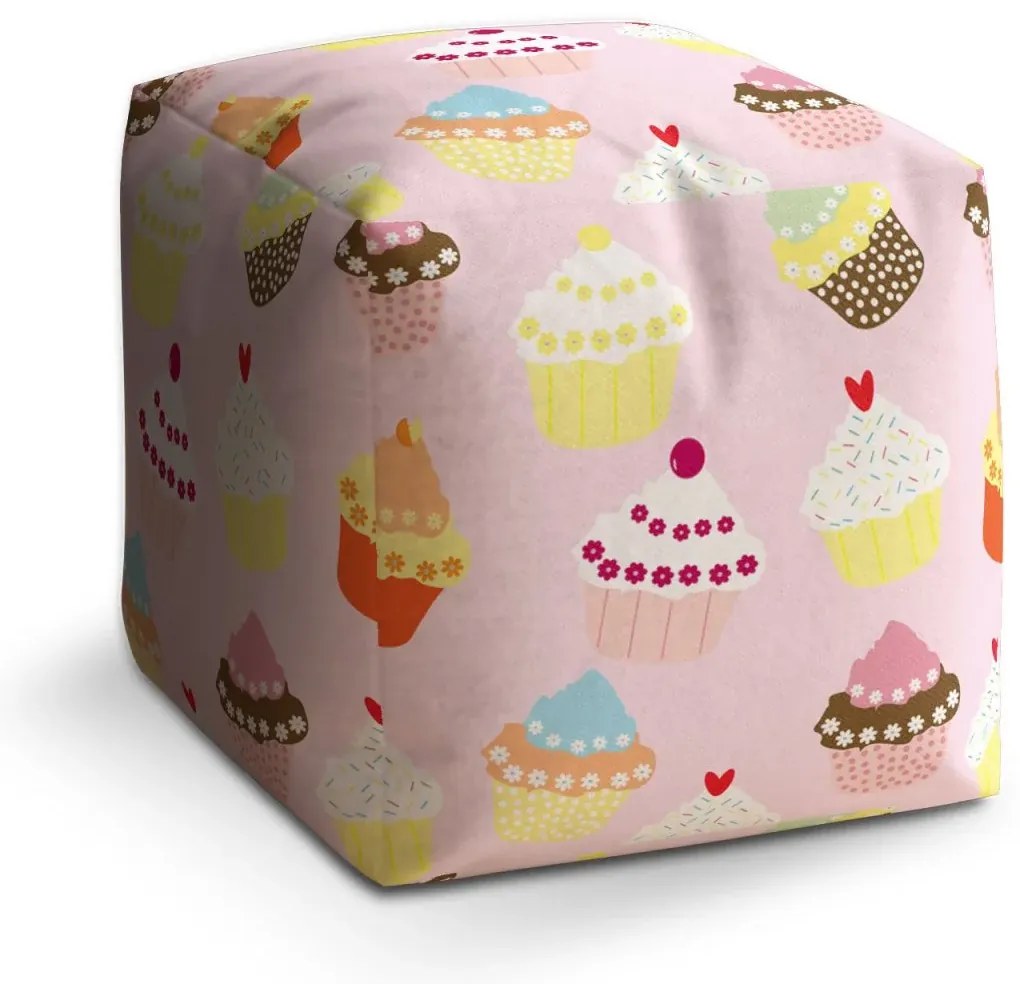 Sablio Taburet Cube Muffiny: 40x40x40 cm