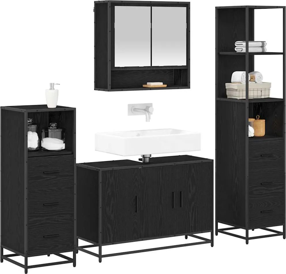 Sada koupelnového nábytku 3 ks Artisanový dub 3402504