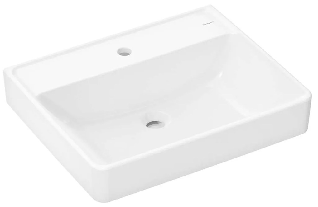 Hansgrohe Xanuia Q - Umyvadlo 60x48 cm, bez přepadu, otvor pro baterii, bílá 60241450