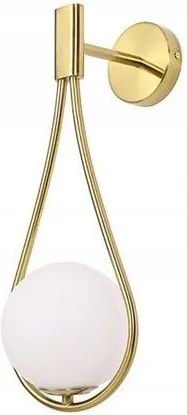 Toolight - skleněná nástěnná lampa E27 60W APP603-1W, zlatá, OSW-08996