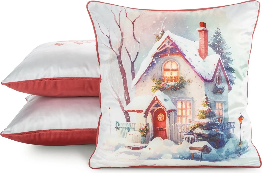 VÁNOČNÍ DEKORAČNÍ POVLAK NA POLŠTÁŘ COZY5 45X45 CM VZOROVANÝ