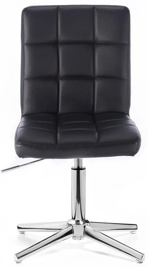 LuxuryForm Židle TOLEDO na stříbrném kříži - černá