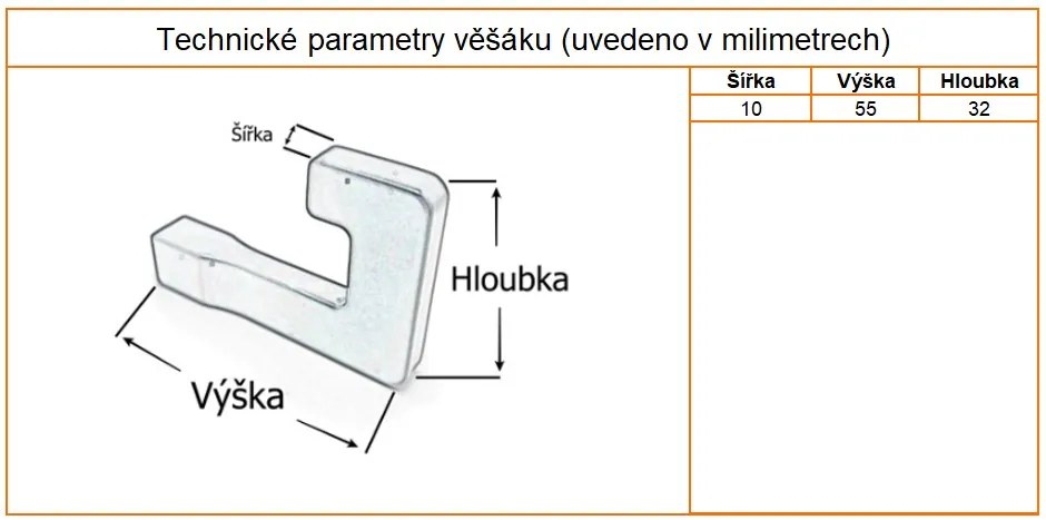 In-Design Nábytkový věšák ANDY imitace nerezi